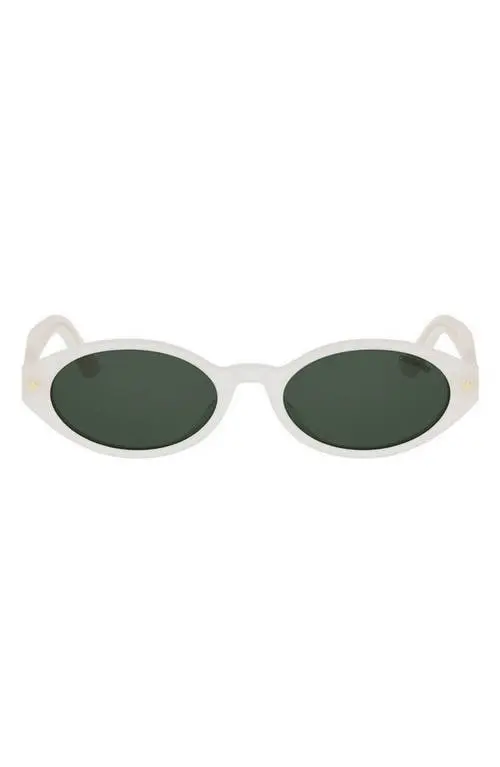 Dior Pacific R1i 52mm Oval Sunglasses - Ivory/green