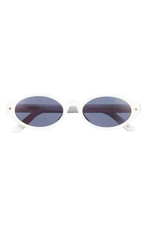 Dior Pacific R1i 52mm Oval Sunglasses - White/ Other / Blue