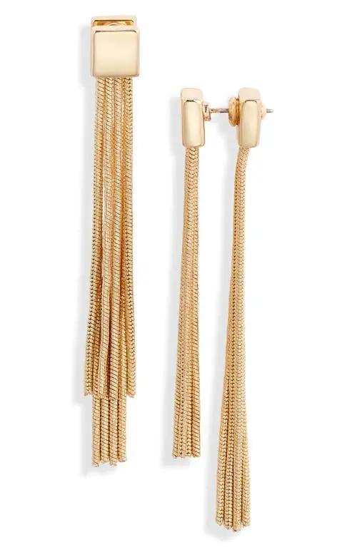 Nordstrom Chain Fringe Earrings - Gold