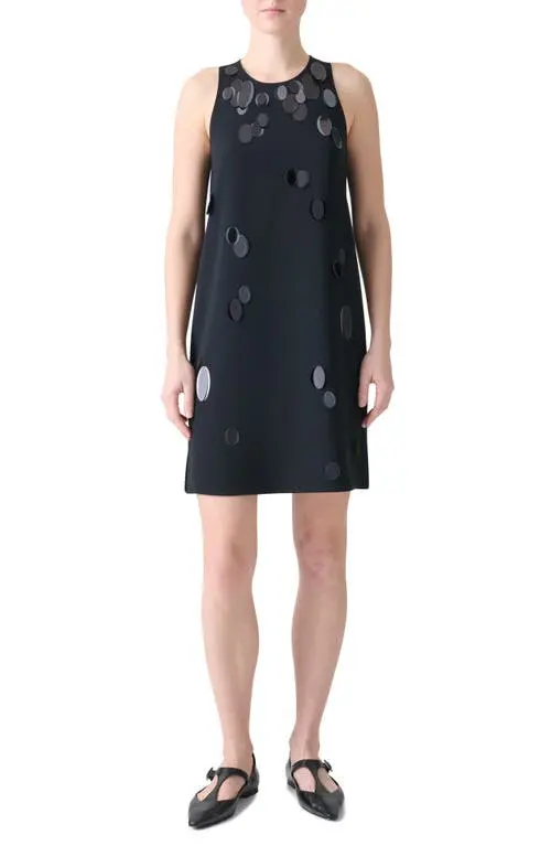 Akris Paillette Detail Crepe Shift Dress