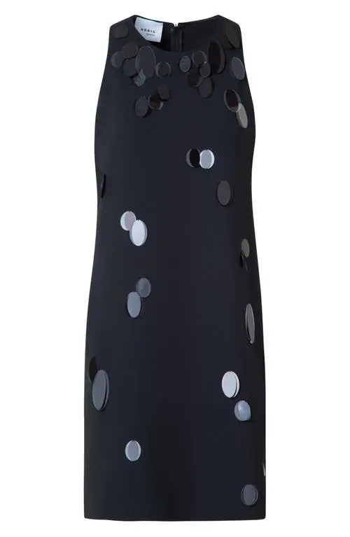 Akris Paillette Detail Crepe Shift Dress