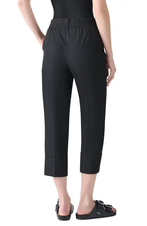 Akris Farell Cuffed Cotton Poplin Crop Pants
