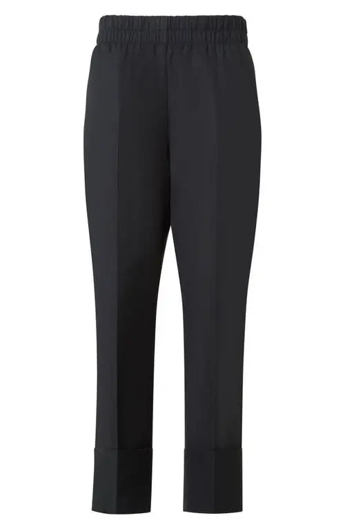 Akris Farell Cuffed Cotton Poplin Crop Pants