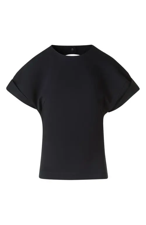Akris Dot Cutout Back Dolman Sleeve Top