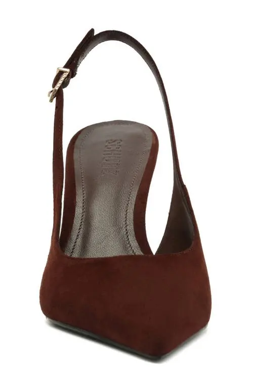 Schutz Alicia Pointed-toe Slingback Pumps - Root Brown