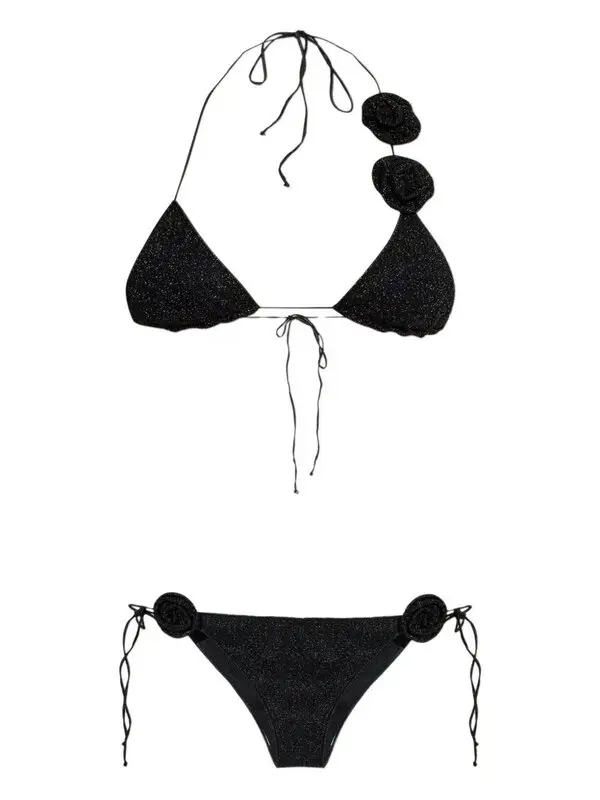 Oseree Lumière Rose Bikini - Black