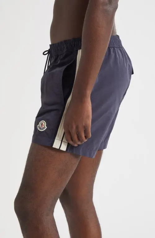 Moncler Side Stripe Swim Trunks