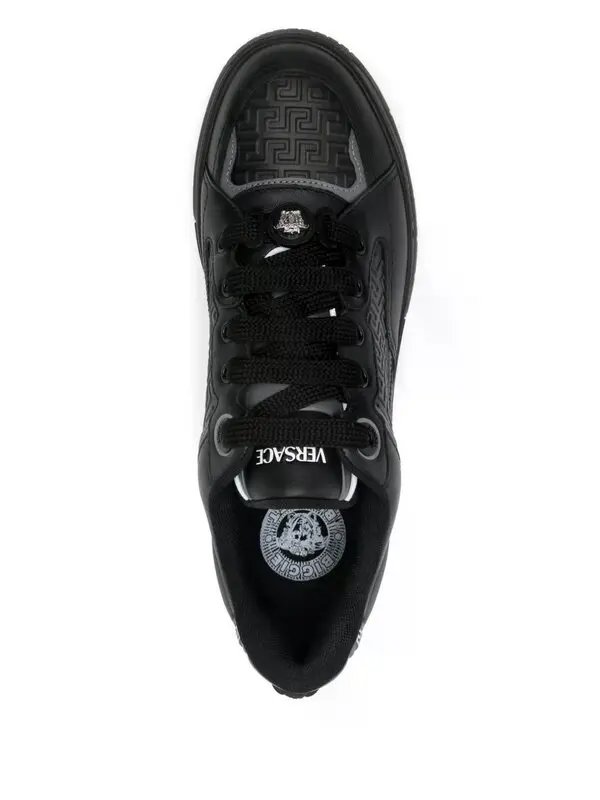 Versace Medusa Biggie Basket Low-top Sneakers - Black