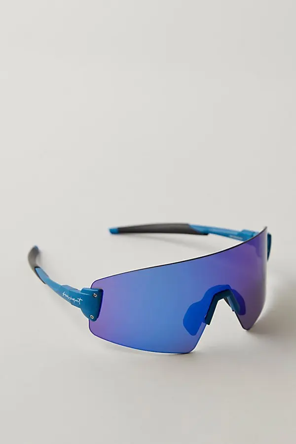 OPTIC NERVE Fixieblast Polarized Oversized Shield Sunglasses - Blue