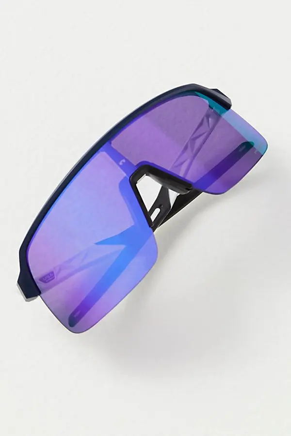 Oakley Oversized Shield Sunglasses - Matte Navy/prizm Violet