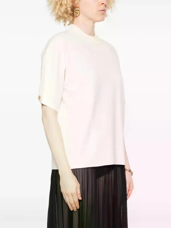 Max Mara Mock-neck T-shirt - Neutrals