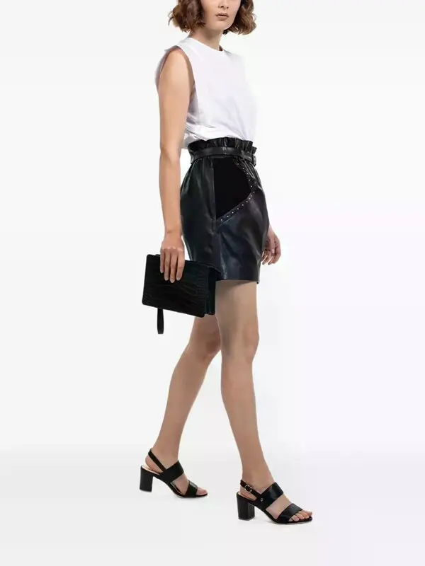 POCHE PARIS Leather Mini Skirt