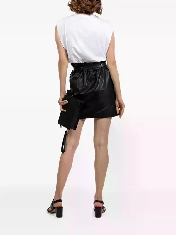POCHE PARIS Leather Mini Skirt