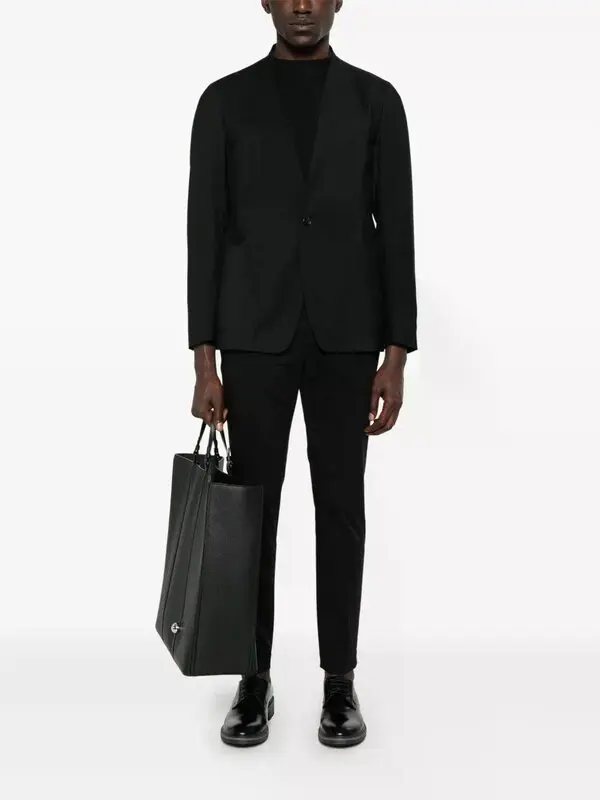 Incotex Pressed-crease Trousers - Black