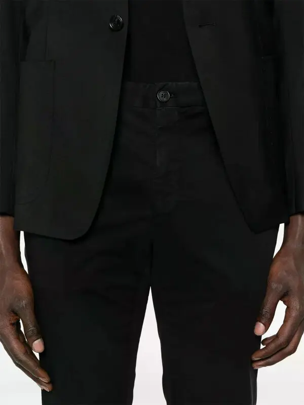 Incotex Pressed-crease Trousers - Black