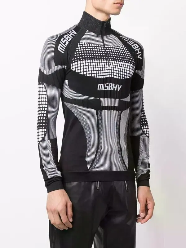 MISBHV High-collar Fitted Top