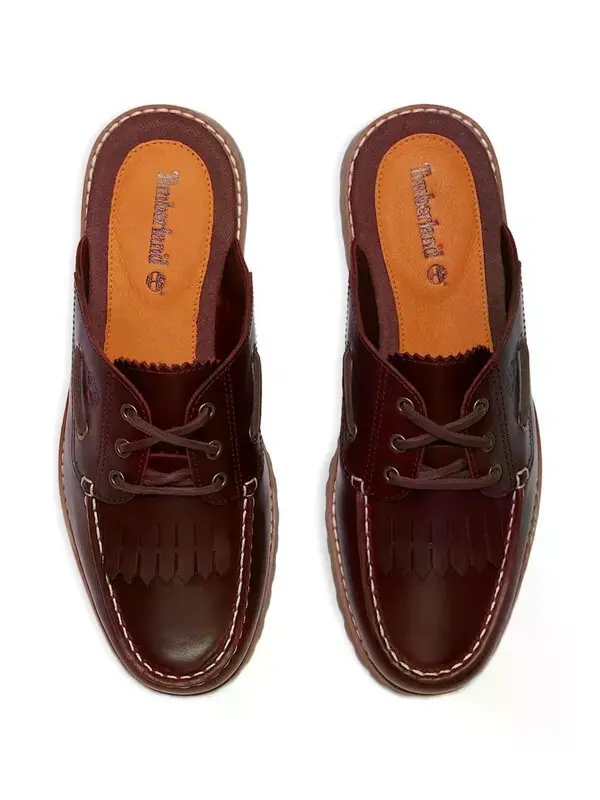 Timberland Lace-up Leather Mules - Red