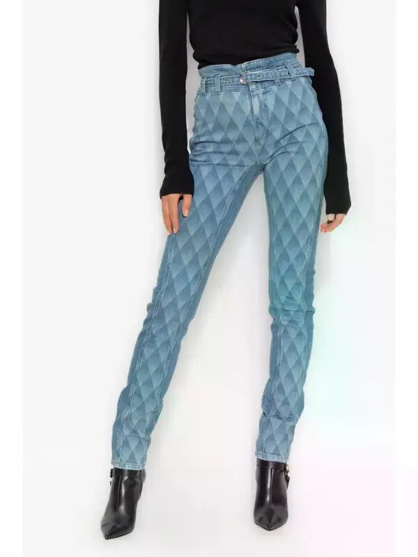 Balmain Geometric-print Skinny Jeans