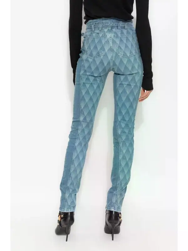 Balmain Geometric-print Skinny Jeans
