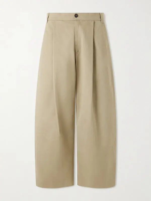 Studio Nicholson Sorte Wide-leg Cotton-twill Trousers