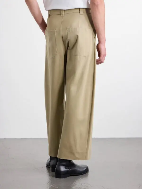 Studio Nicholson Sorte Wide-leg Cotton-twill Trousers