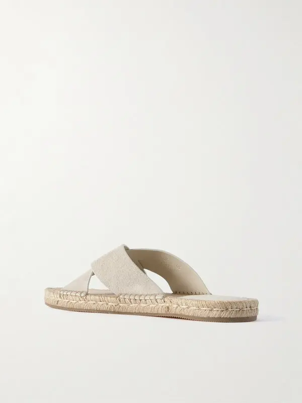 Zegna Panarea Suede Sandals - Neutrals