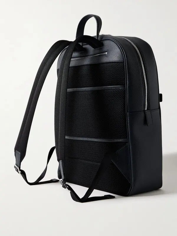 SERAPIAN Evoluzione Cross-grain Leather Backpack
