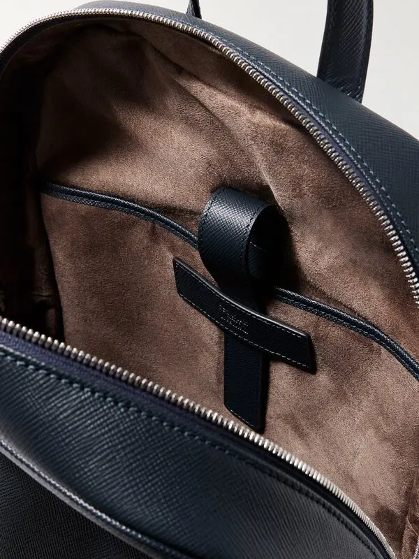 SERAPIAN Evoluzione Cross-grain Leather Backpack