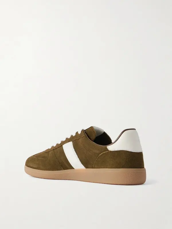TOM FORD Archer Leather-trimmed Suede Sneakers - Brown