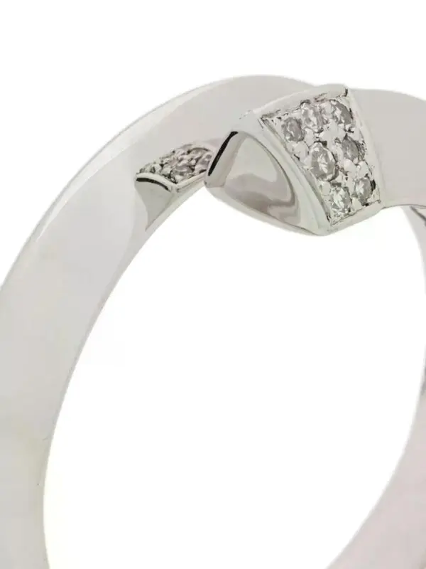 SHAUN LEANE Sabre Tusk Diamond Ring - Silver