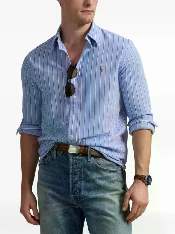 Polo Ralph Lauren Striped Long-sleeve Shirt - Blue