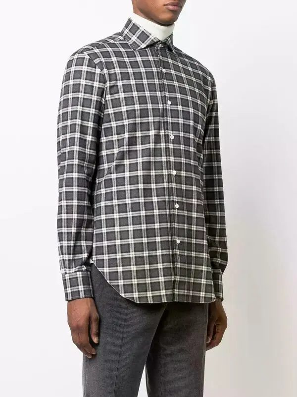 BARBA NAPOLI Plaid-check Print Shirt