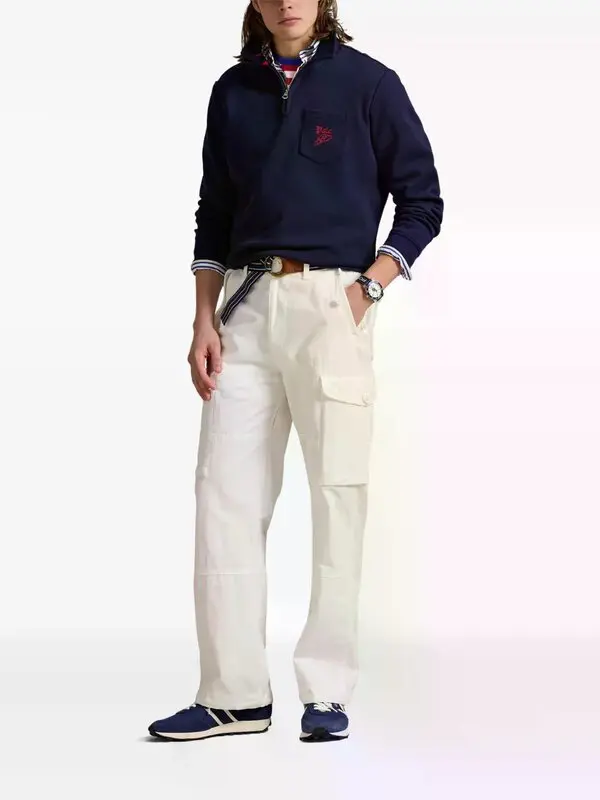 Polo Ralph Lauren Mesh Collared Sweatshirt - Blue