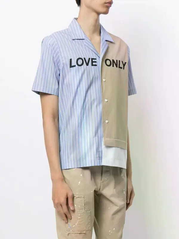 PORTS V Love Only Printed Panelled Shirt