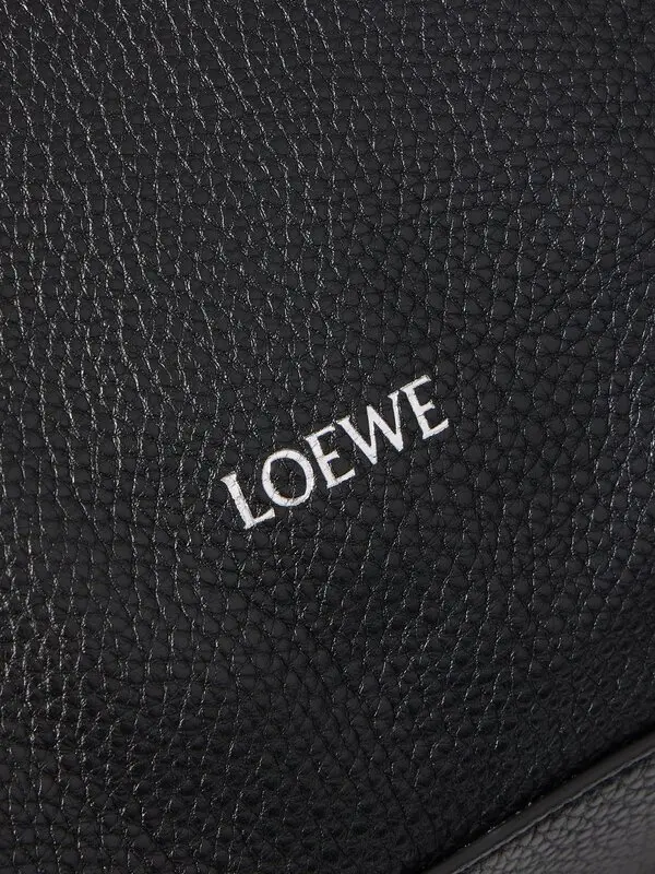 Loewe Cubi Full-grain Leather Messenger Bag - Black
