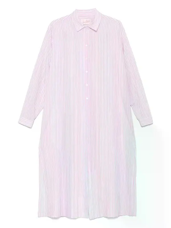 MC2 SAINT BARTH Striped Shirt Dress - Pink