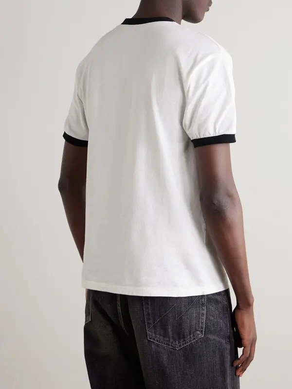 Kapital Flocked Printed Cotton-jersey T-shirt