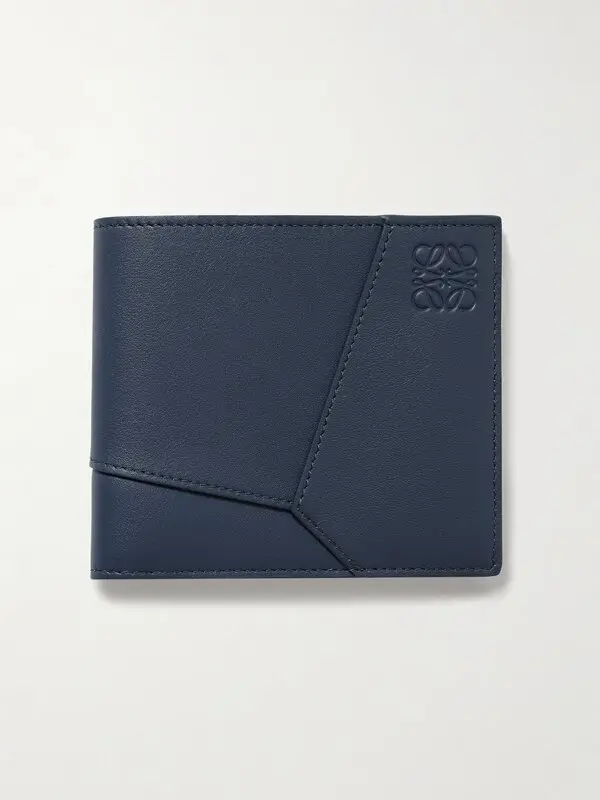 Loewe Puzzle Logo-debossed Leather Billfold Wallet - Blue