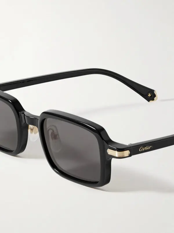 CARTIER Rectangular-frame Acetate Sunglasses