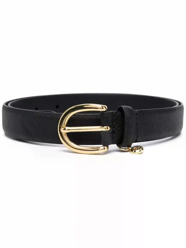 Ralph Lauren Charm-detail Leather Belt - Black