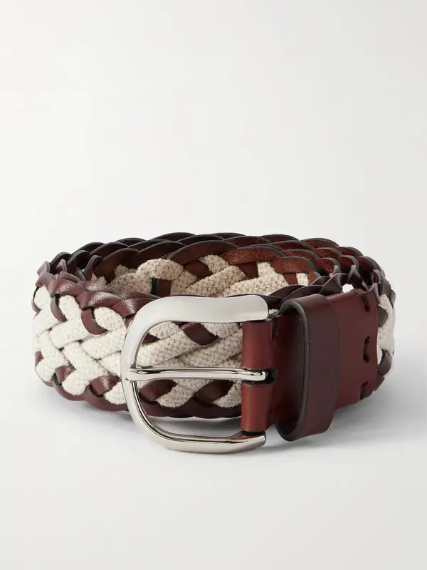 Brunello Cucinelli Cinta Woven Belt - Brown