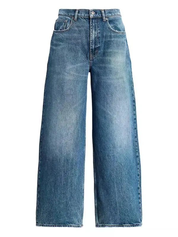 Polo Ralph Lauren Wide-leg Jeans With Logo Patch