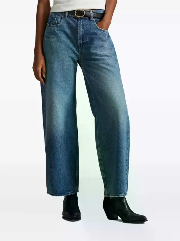 Polo Ralph Lauren Wide-leg Jeans With Logo Patch