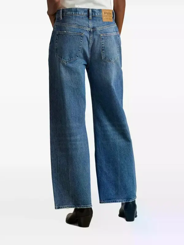 Polo Ralph Lauren Wide-leg Jeans With Logo Patch