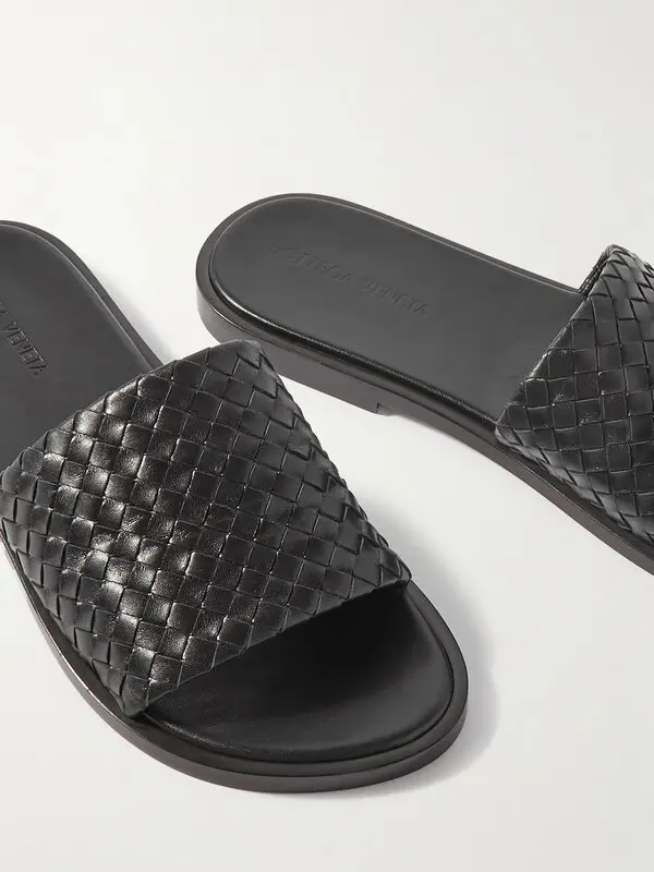Bottega Veneta Intrecciato Leather Slides