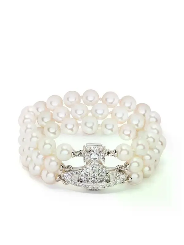 VIVIENNE WESTWOOD Pearl Orb Bracelet - Neutrals