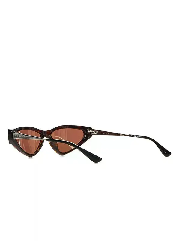 Alexander McQueen T-bar Cat-eye Sunglasses - Brown