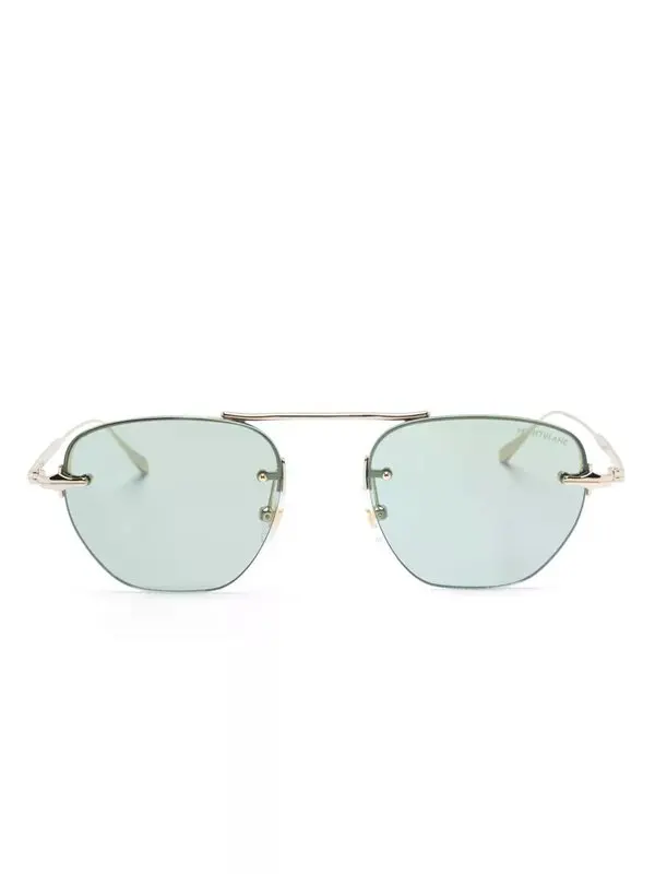 Montblanc Geometric-frame Sunglasses - Gold
