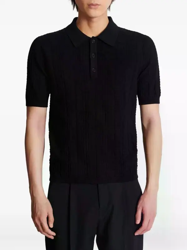 Balmain Knitted Polo Shirt