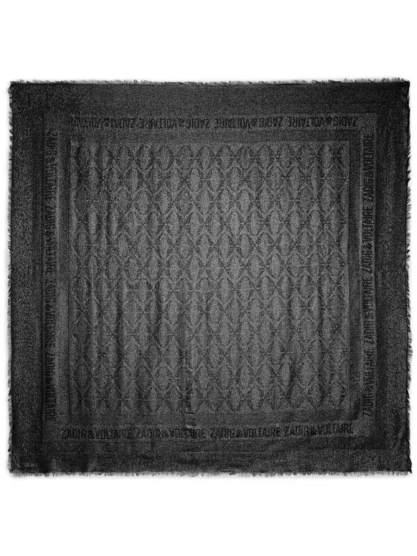 Zadig&Voltaire Glenn Monogram Scarf - Silver